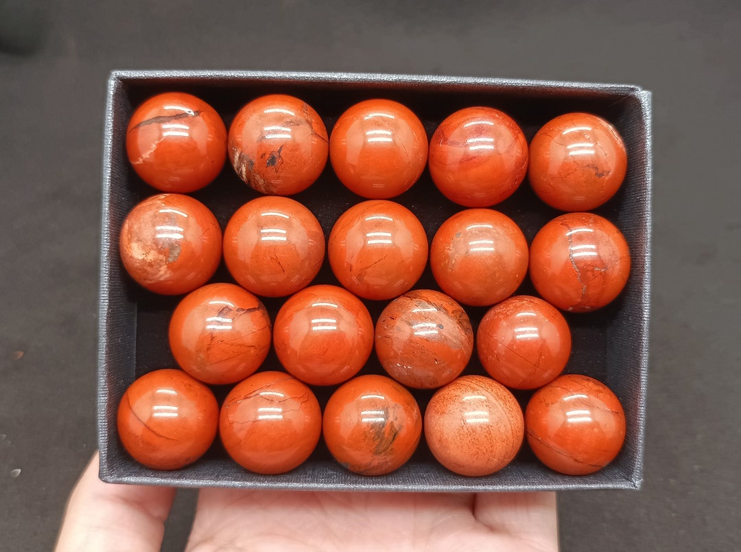 15mm Natural Hand Carved Red Jasper Ball，quartz Crystal，crystal Decor ...