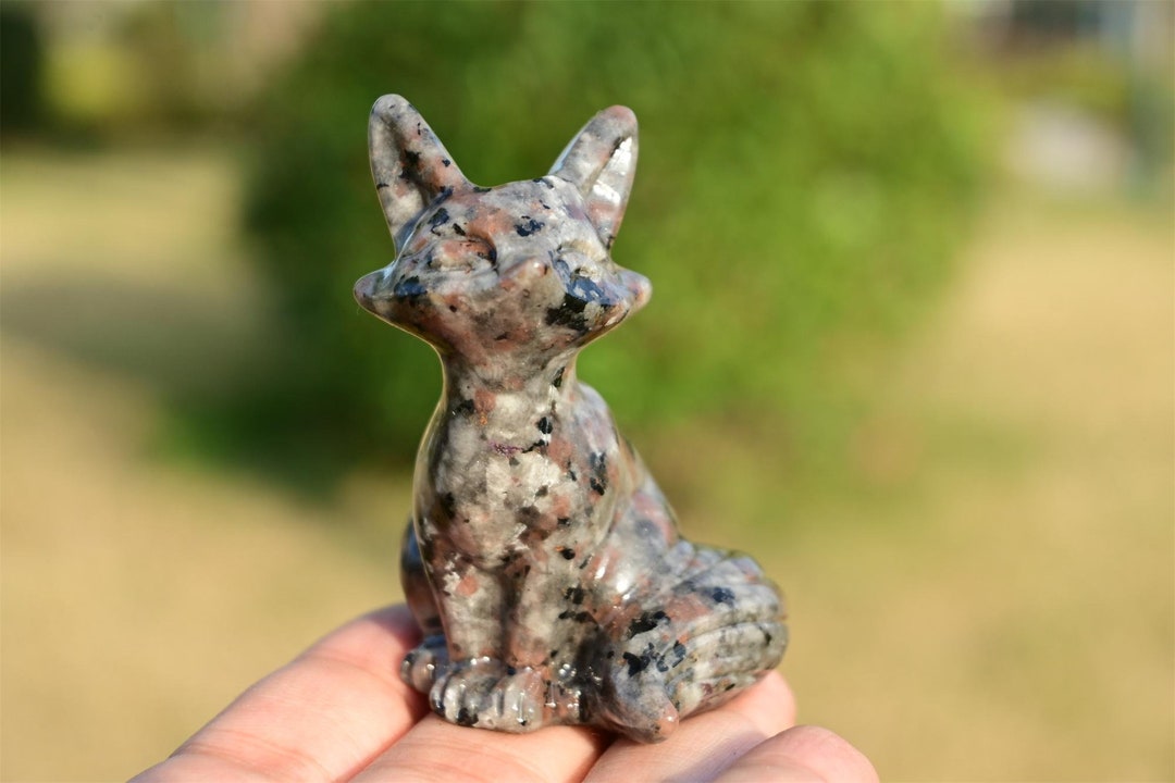 2.4'' Natural Yooperlite Fox Carving，crystal Fox Figurine，fox Statue ...