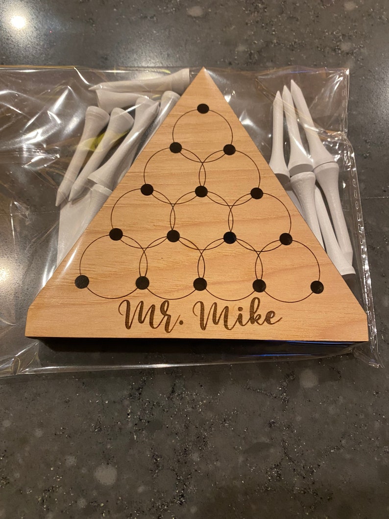 Personalized Triangle Peg Jump Game / Golf Tee / Solitaire/ - Etsy