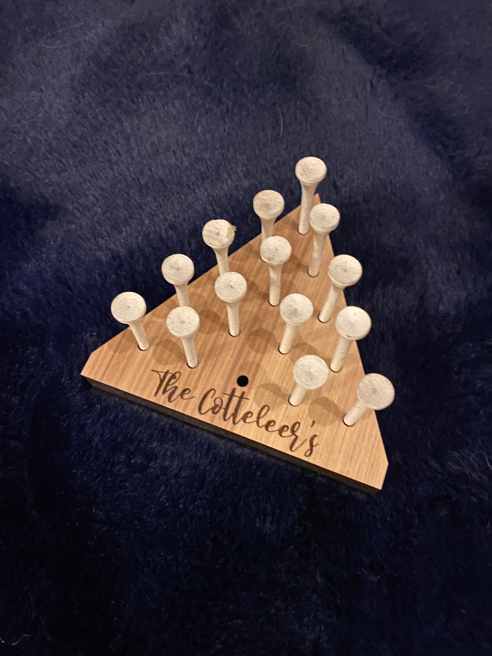 Personalized Triangle Peg Jump Game / Golf Tee / Solitaire/ Gift ...