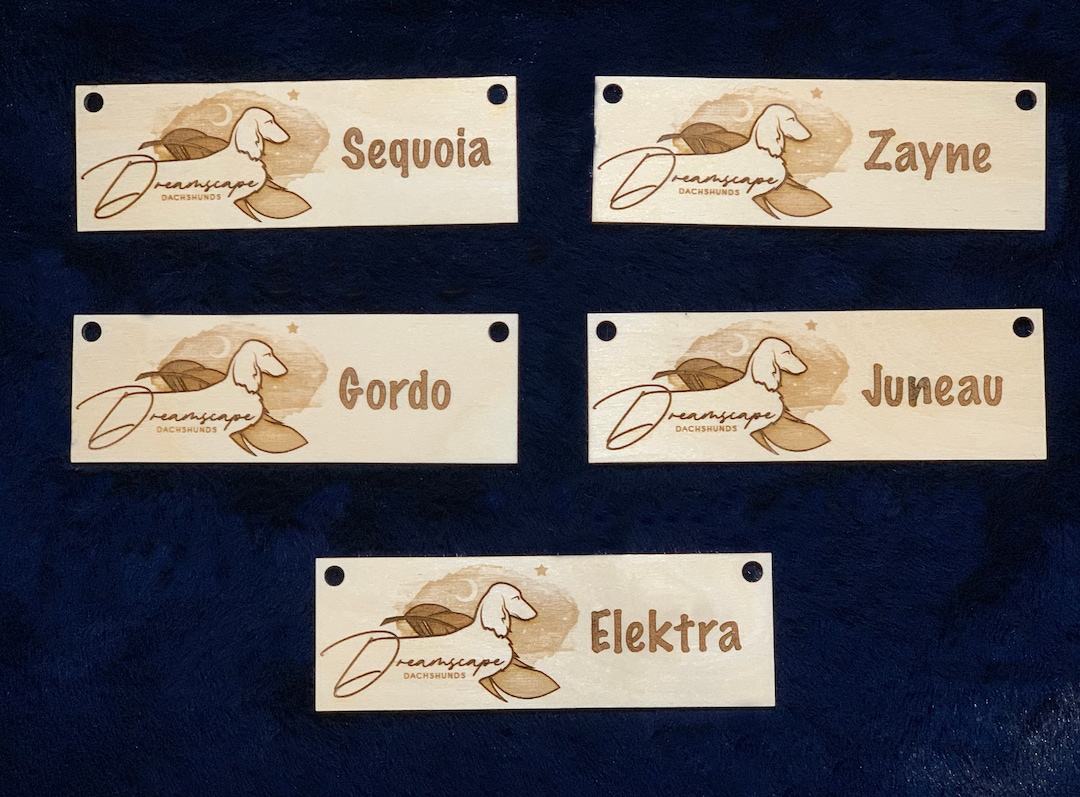 Kennel - Custom Logo Crate Tag / Nameplate/ Dog / Cat / Name / Plate ...