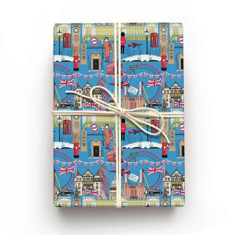 London Wrapping Paper, Luxury Wrapping Paper, British Gifts, Wrapping ...