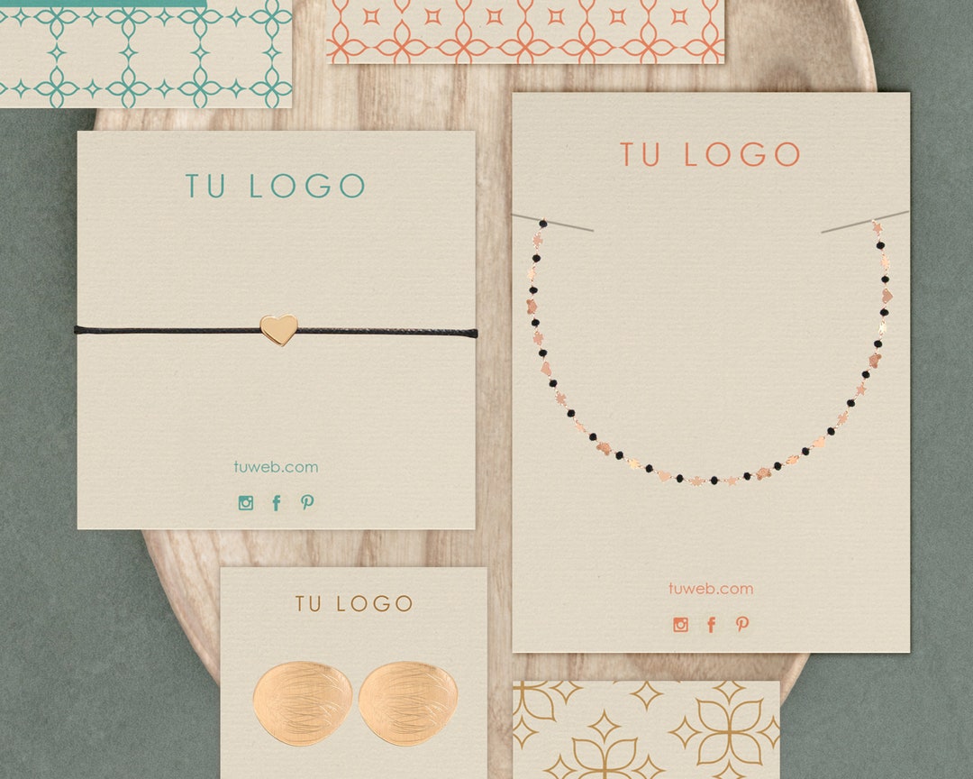 Customized Jewelry Display Cards With Your Logo Jewelry Hang - Etsy