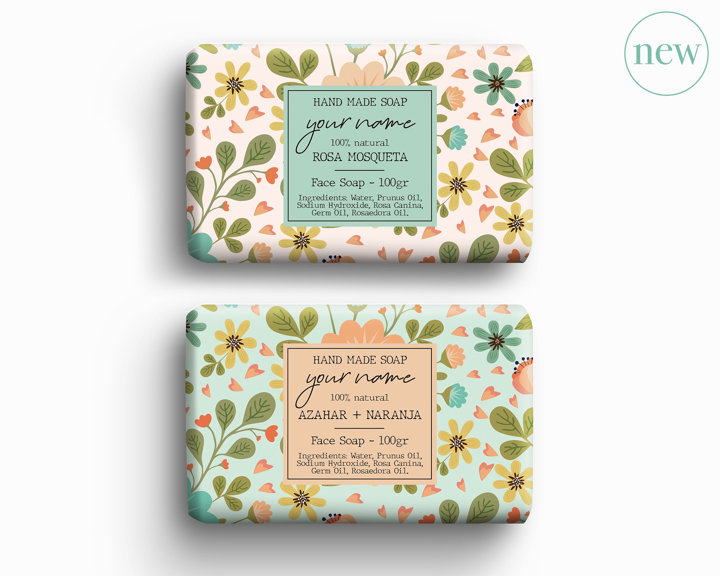 2 Customizable Soap Wrapping Papers - Etsy