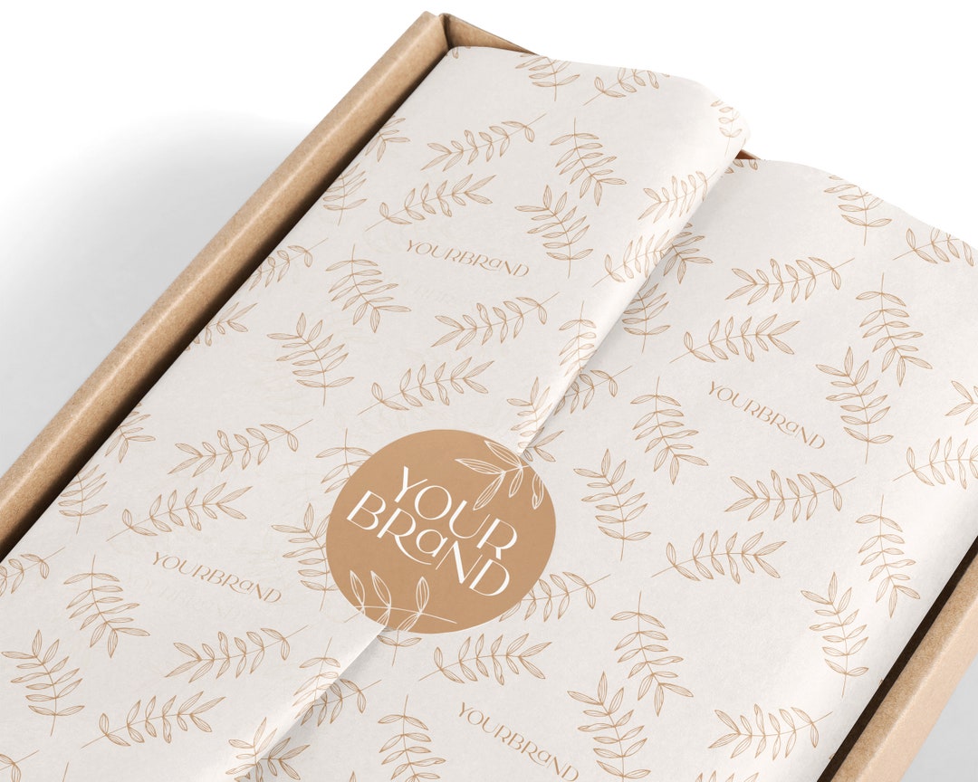 Tissue Paper & 5 Stickers Customizable Design With Your Logo - Etsy