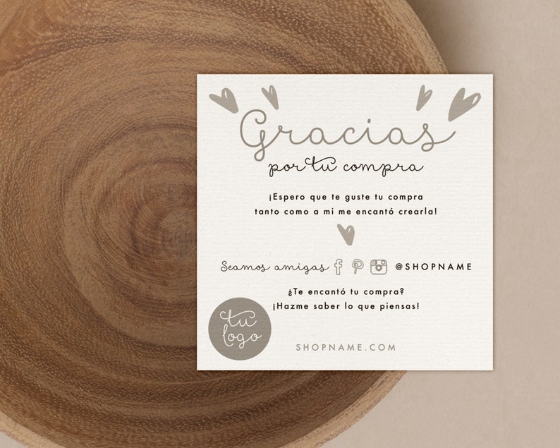 Tarjeta de agradecimiento personalizada Ideas de como dar las - Etsy España