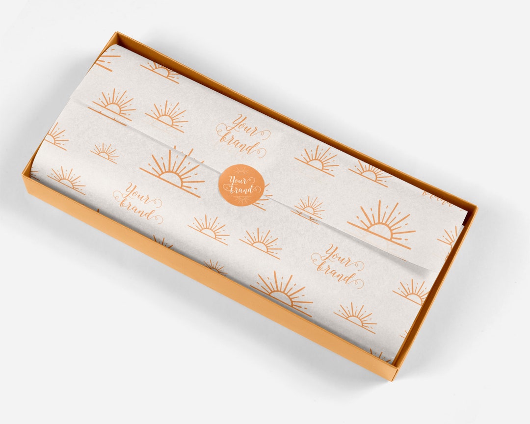 Tissue Paper & 5 Stickers Customizable Design With Your Logo - Etsy