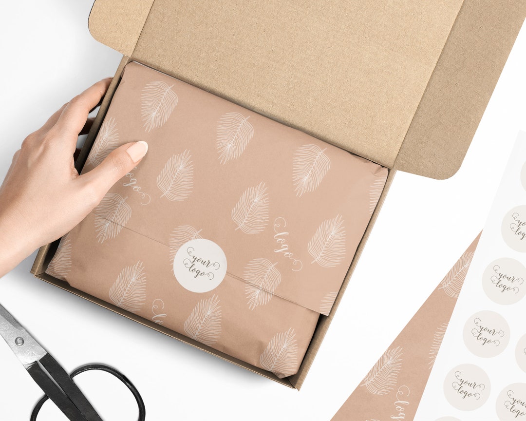 Tissue Paper & 5 Stickers Customizable Design With Your Logo - Etsy