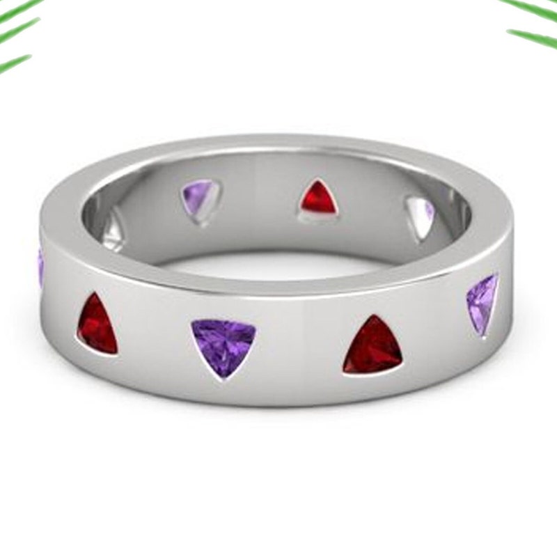 Amethyst Ring Trillion - Etsy