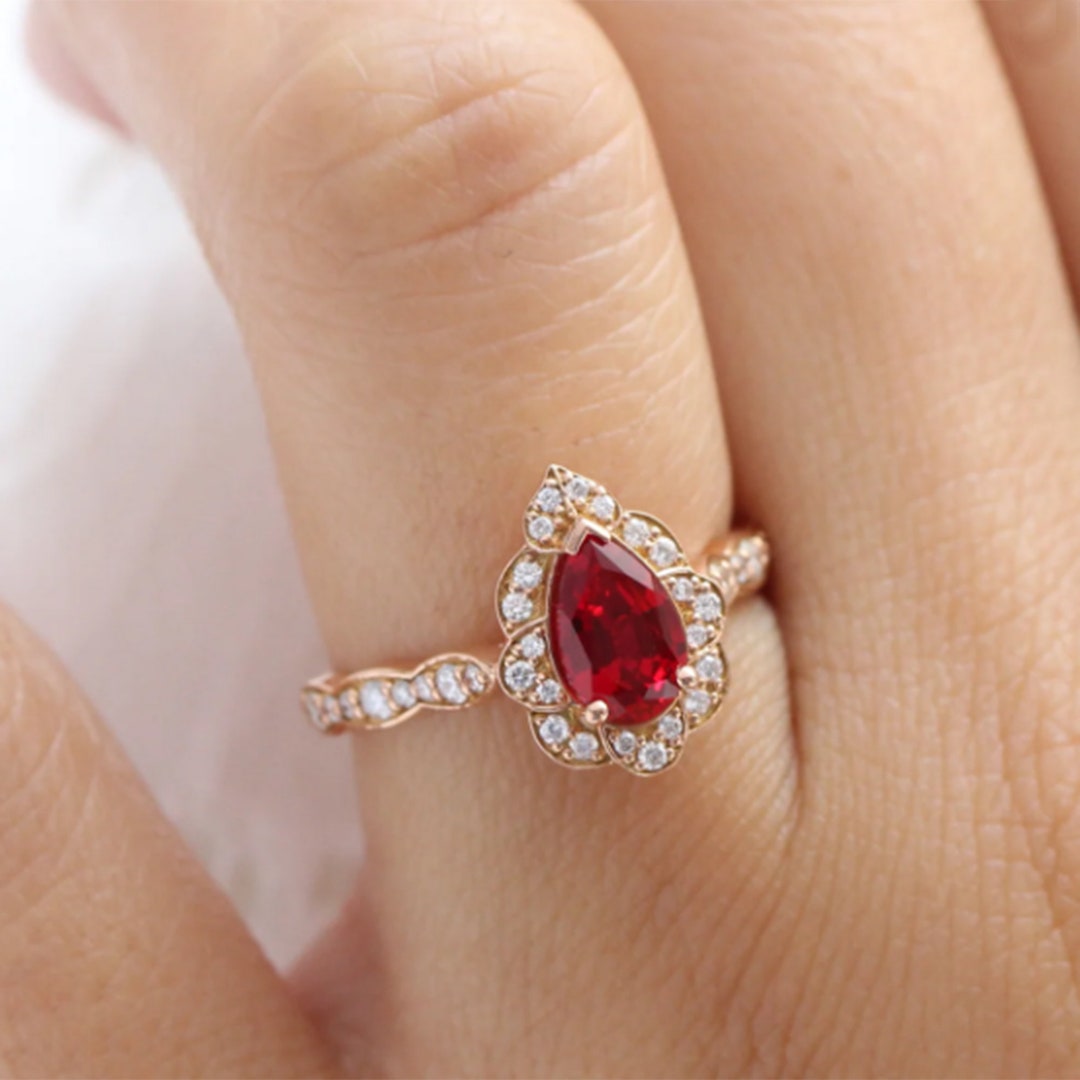 Buy 925 Sterling Silver Ring-ruby Ring-handmade Ring-birthstone Online ...