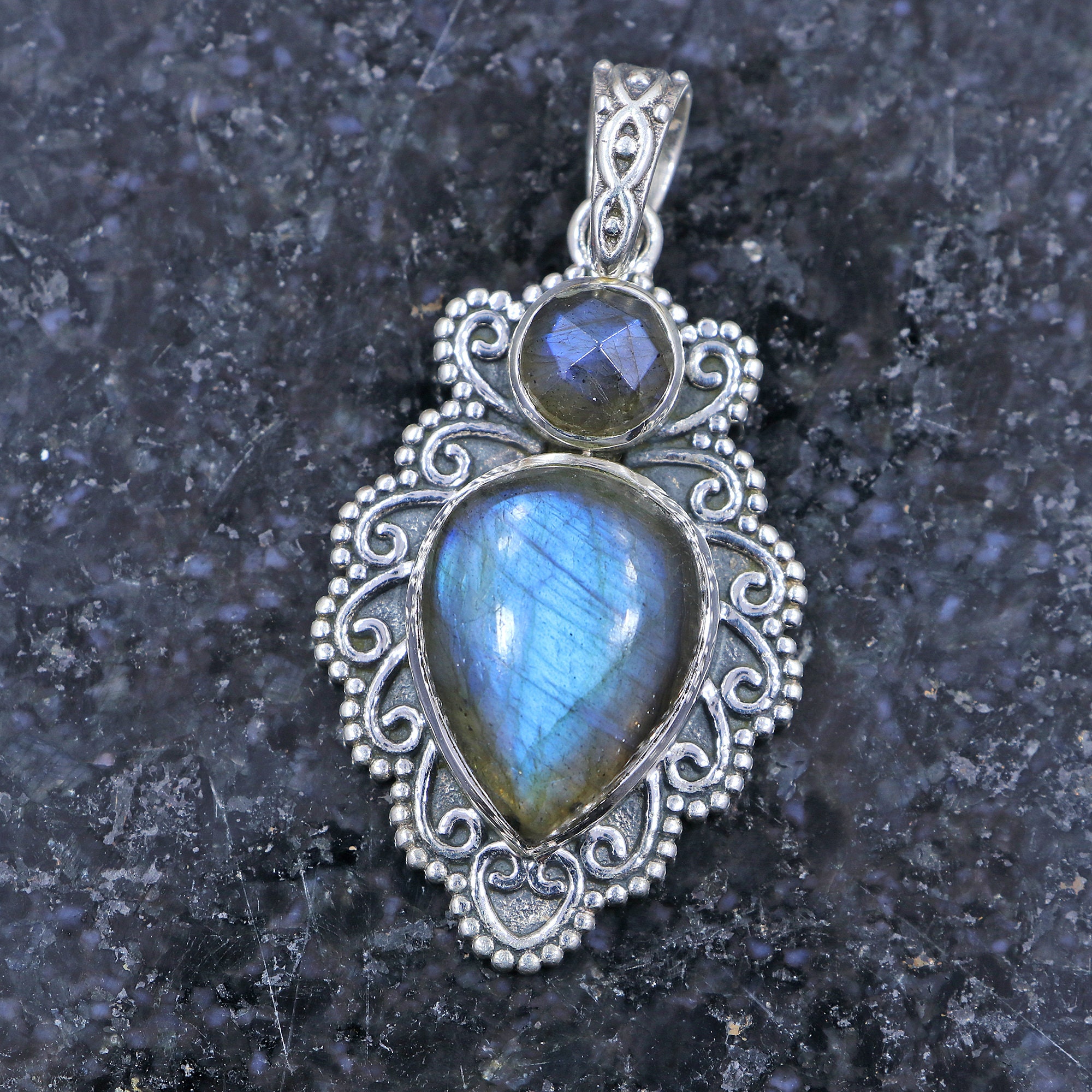 Labradorite Pendant-925 Sterling Silver Pendant-Handmade | Etsy