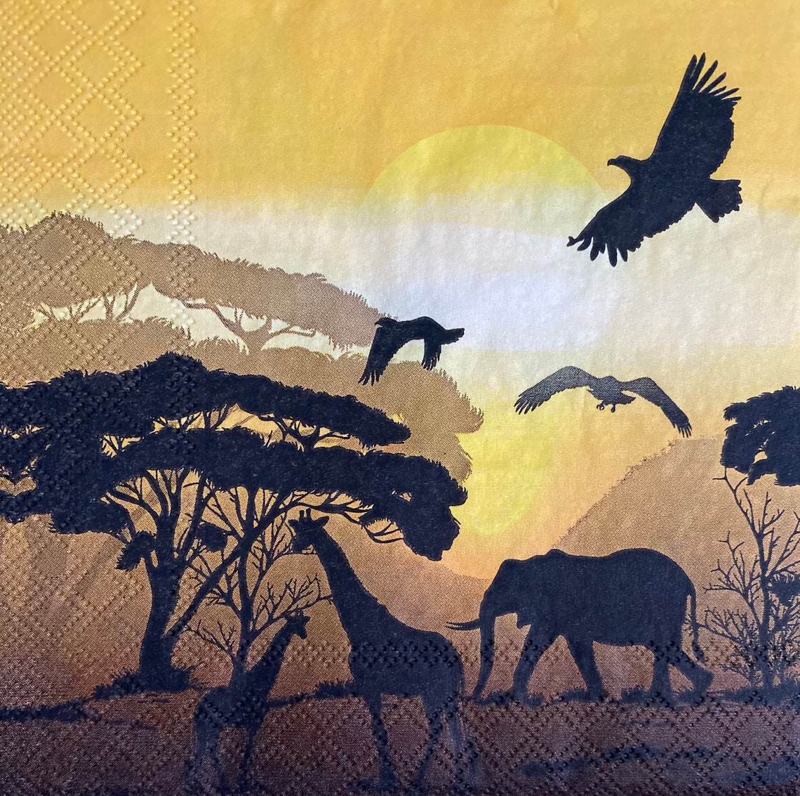 Safari Animal Paper Napkin for Decoupage or Craft Supplies and - Etsy