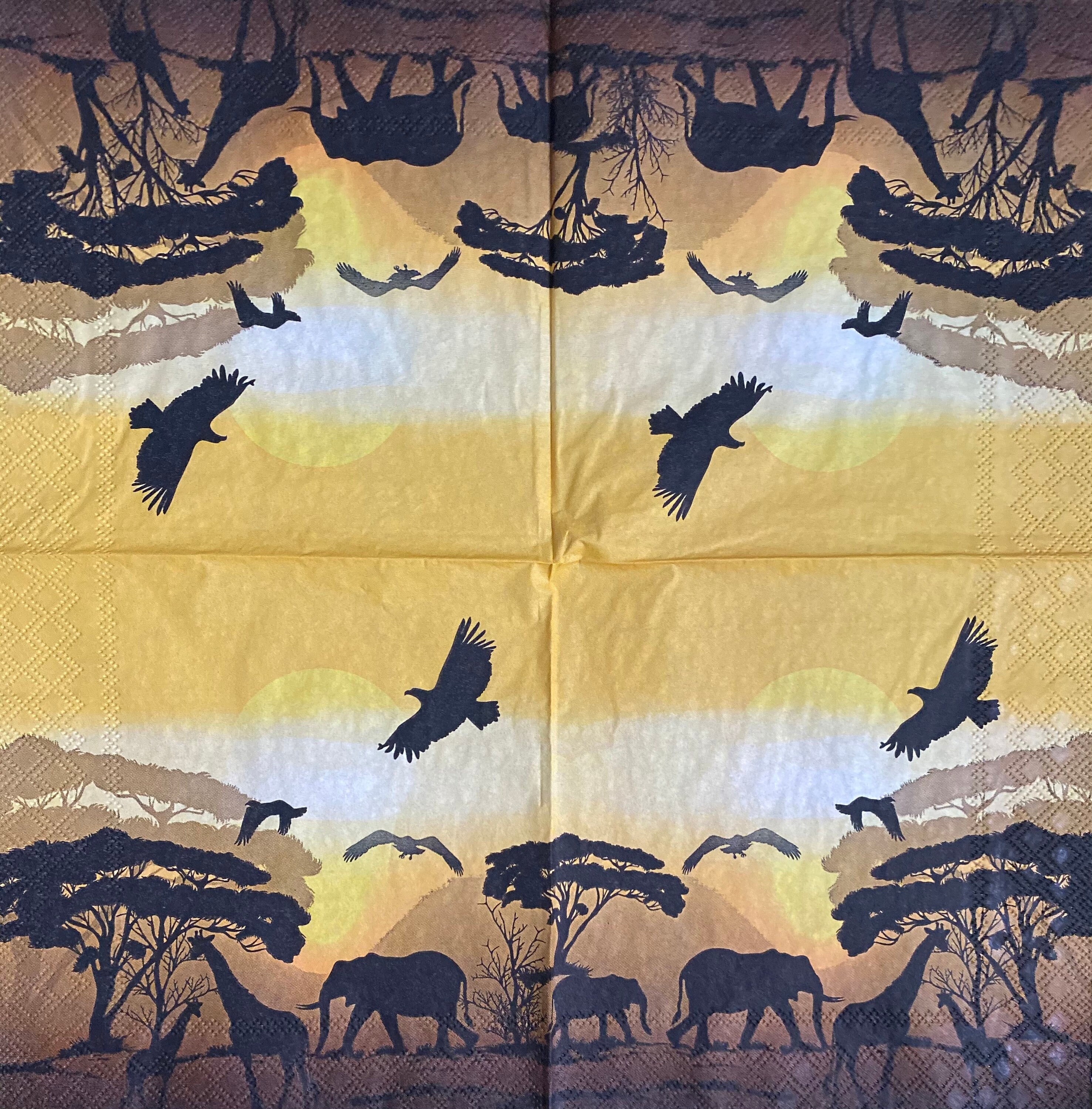 Safari Animal Paper Napkin for Decoupage or Craft Supplies and - Etsy