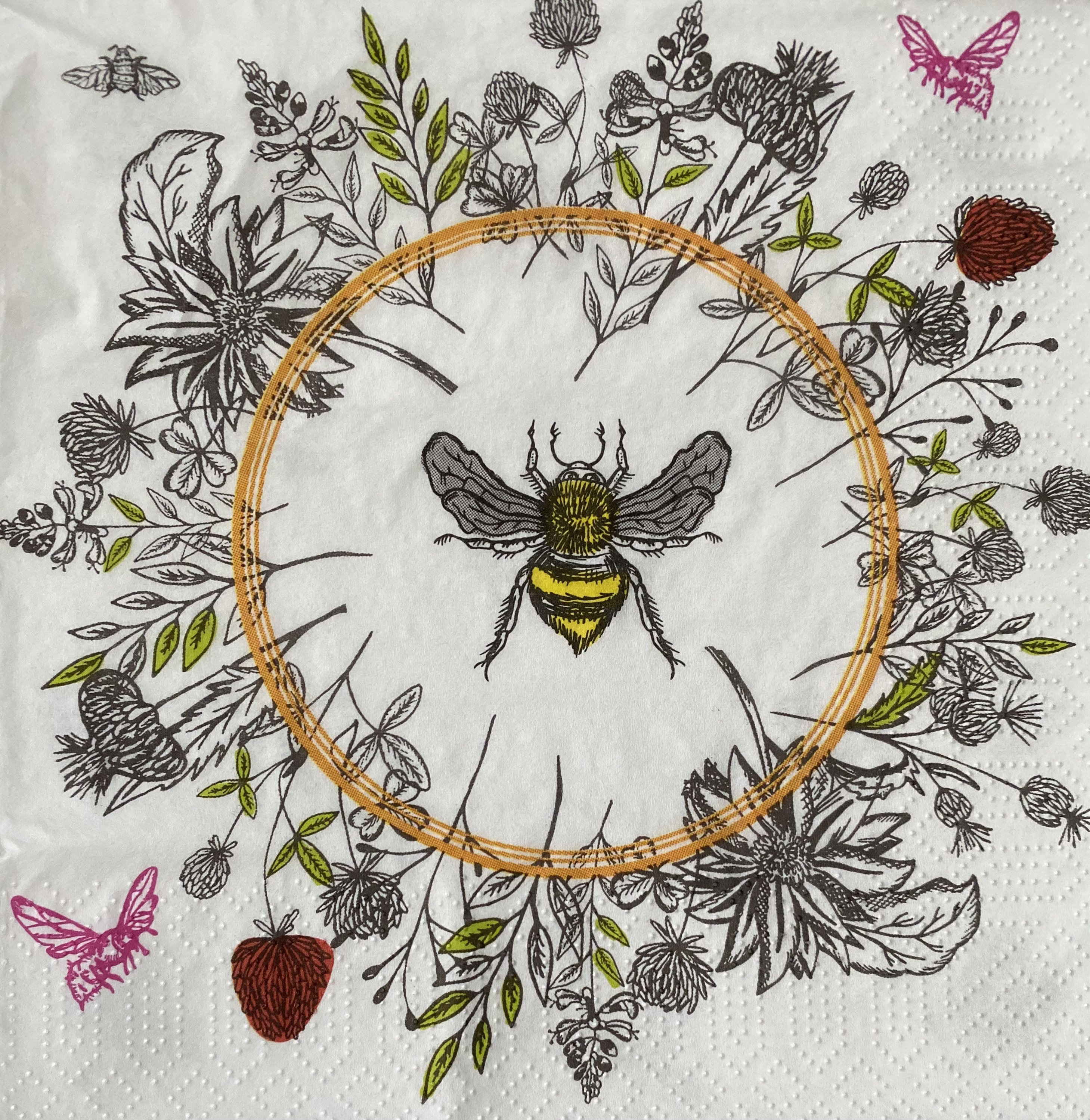 Bee Paper Napkin for Decoupage or Craft Supplies and - Etsy