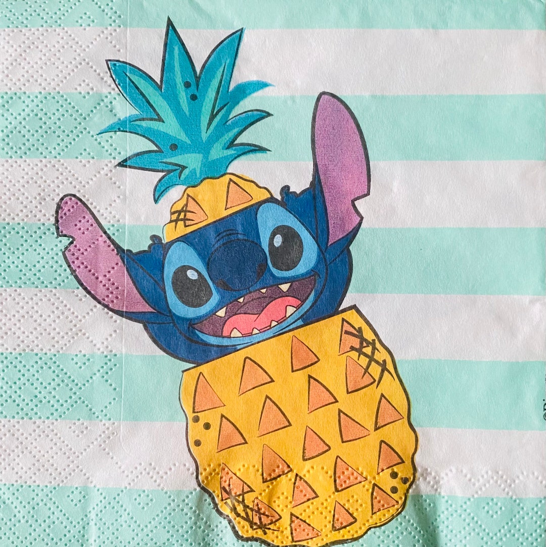 Stitch and Pineapple Paper Napkin for Decoupage or Craft Supplies and ...
