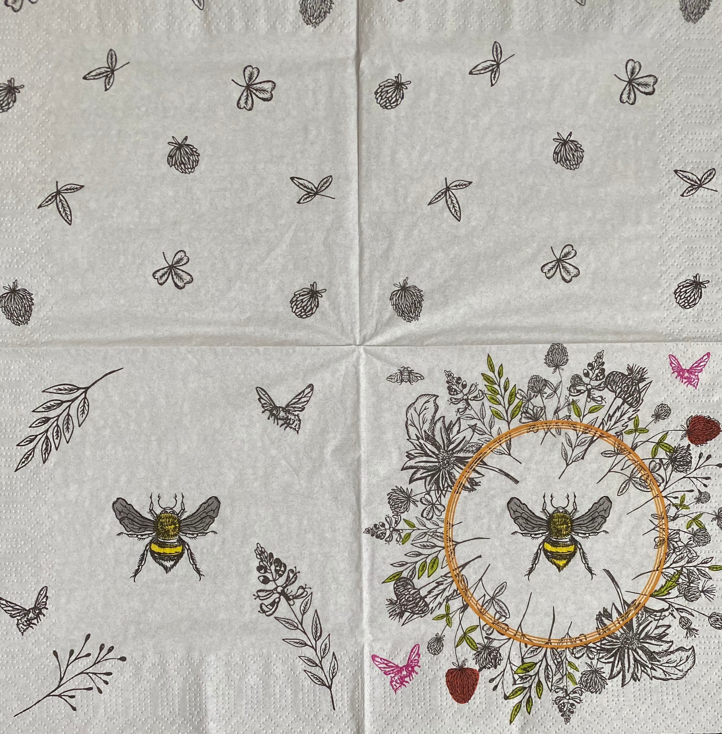 Bee Paper Napkin for Decoupage or Craft Supplies and - Etsy