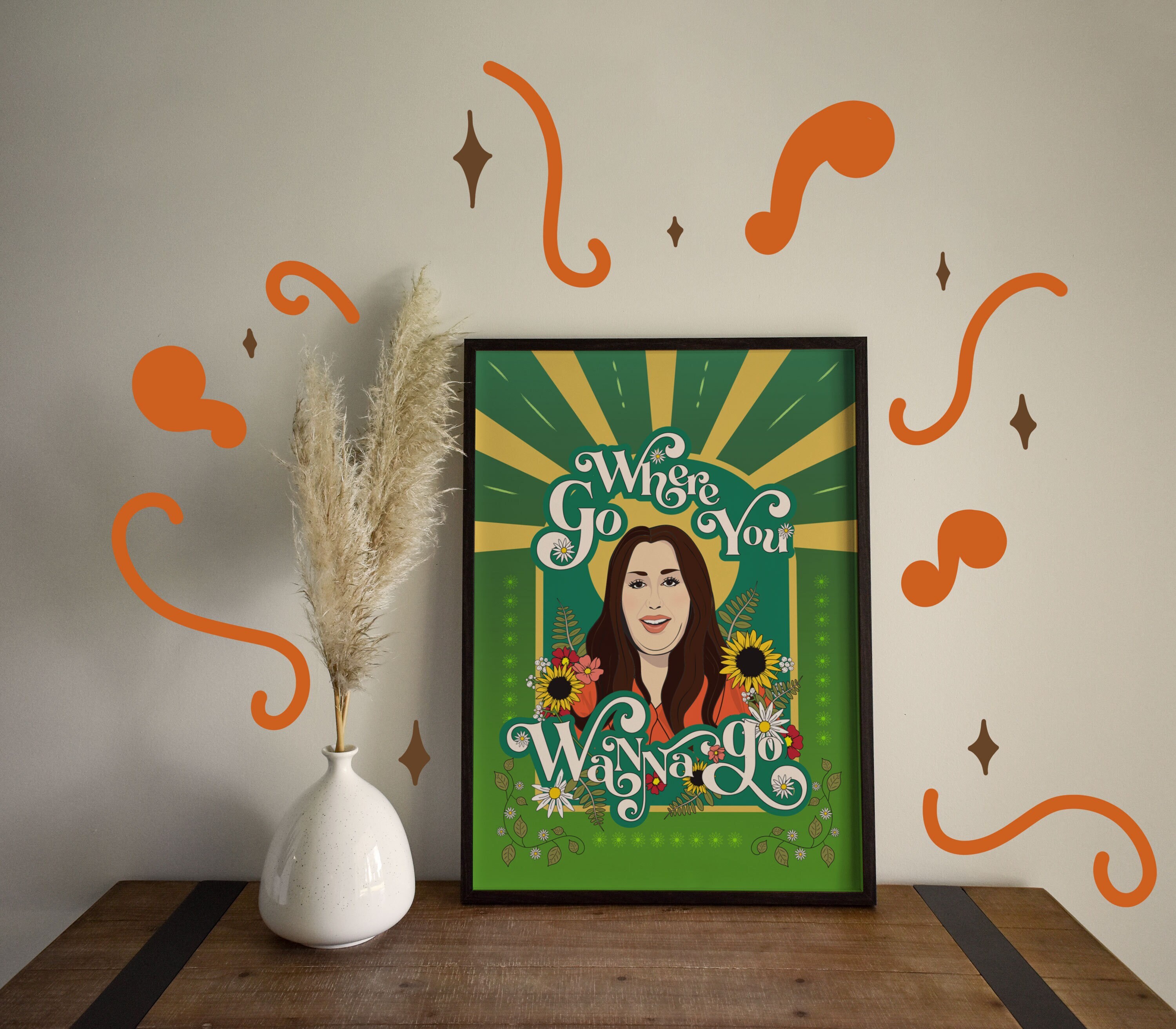 Mama Cass Elliot Art Print A4 A3 Vintage Style Illustration the Mamas ...