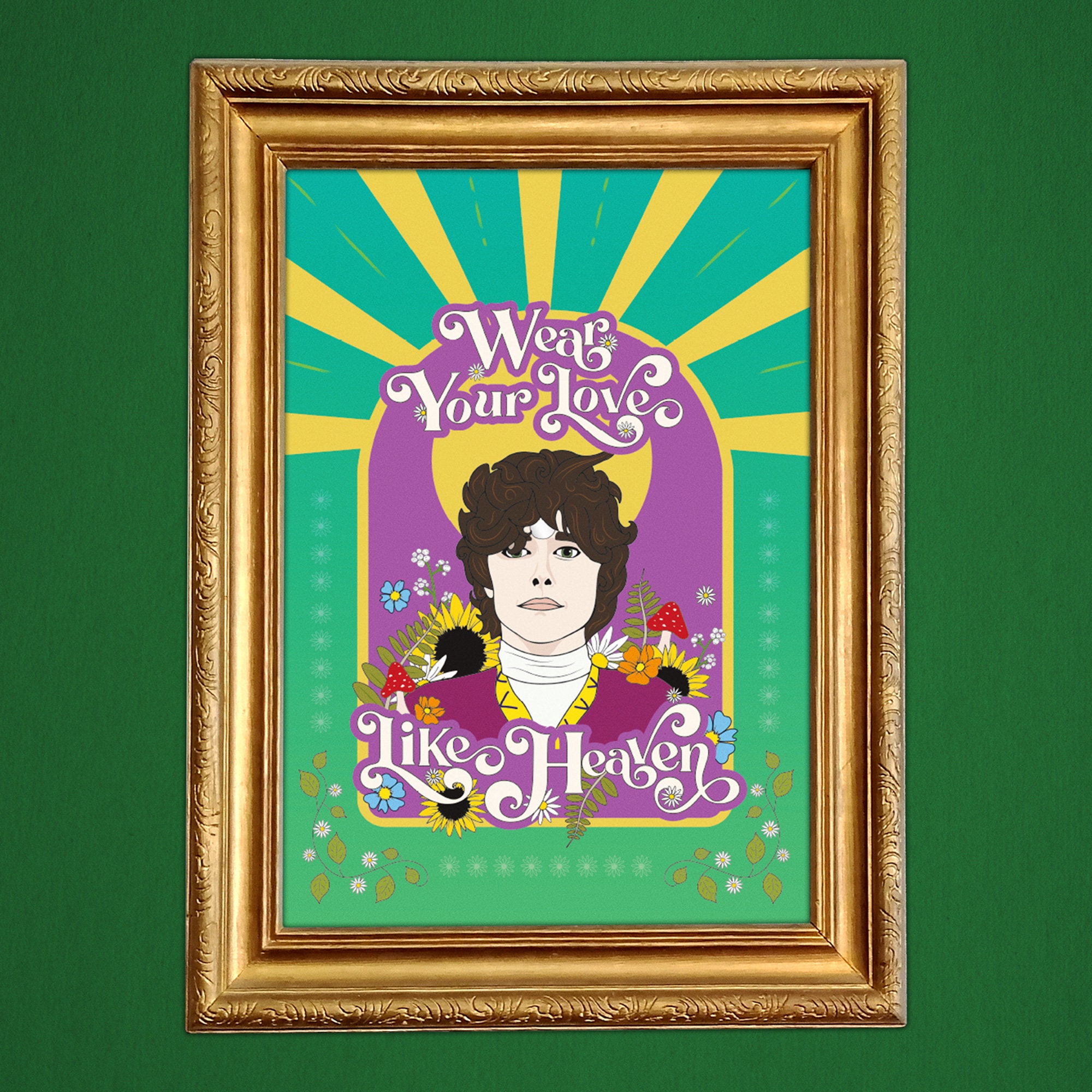 Donovan Art Print A4 A3 Vintage Style Illustration Donovan Leitch 60s ...