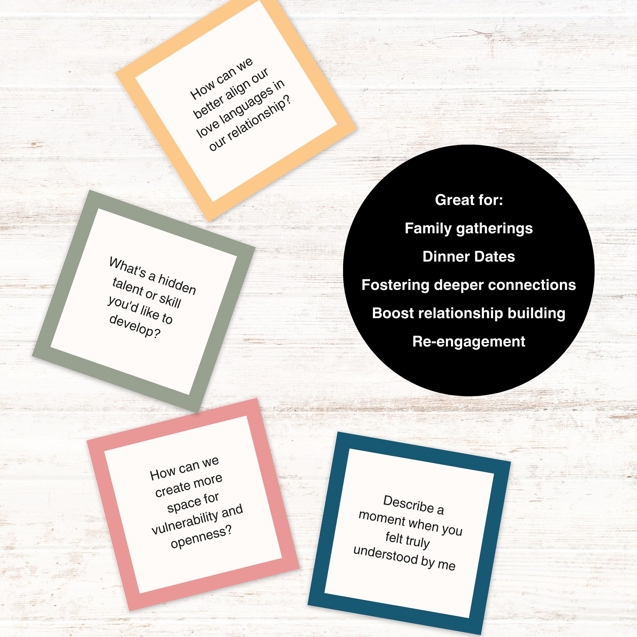 Printable Conversation Starter Cards | Couple Reconnection Questions ...