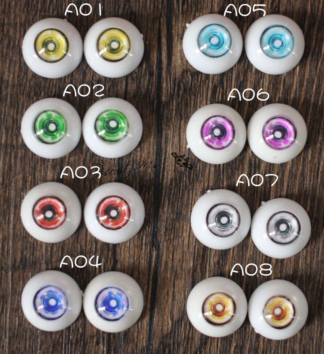 Print BJD Eyes Cartoon Shiny MDD Resin Eyes Acrylic Eyes MD - Etsy