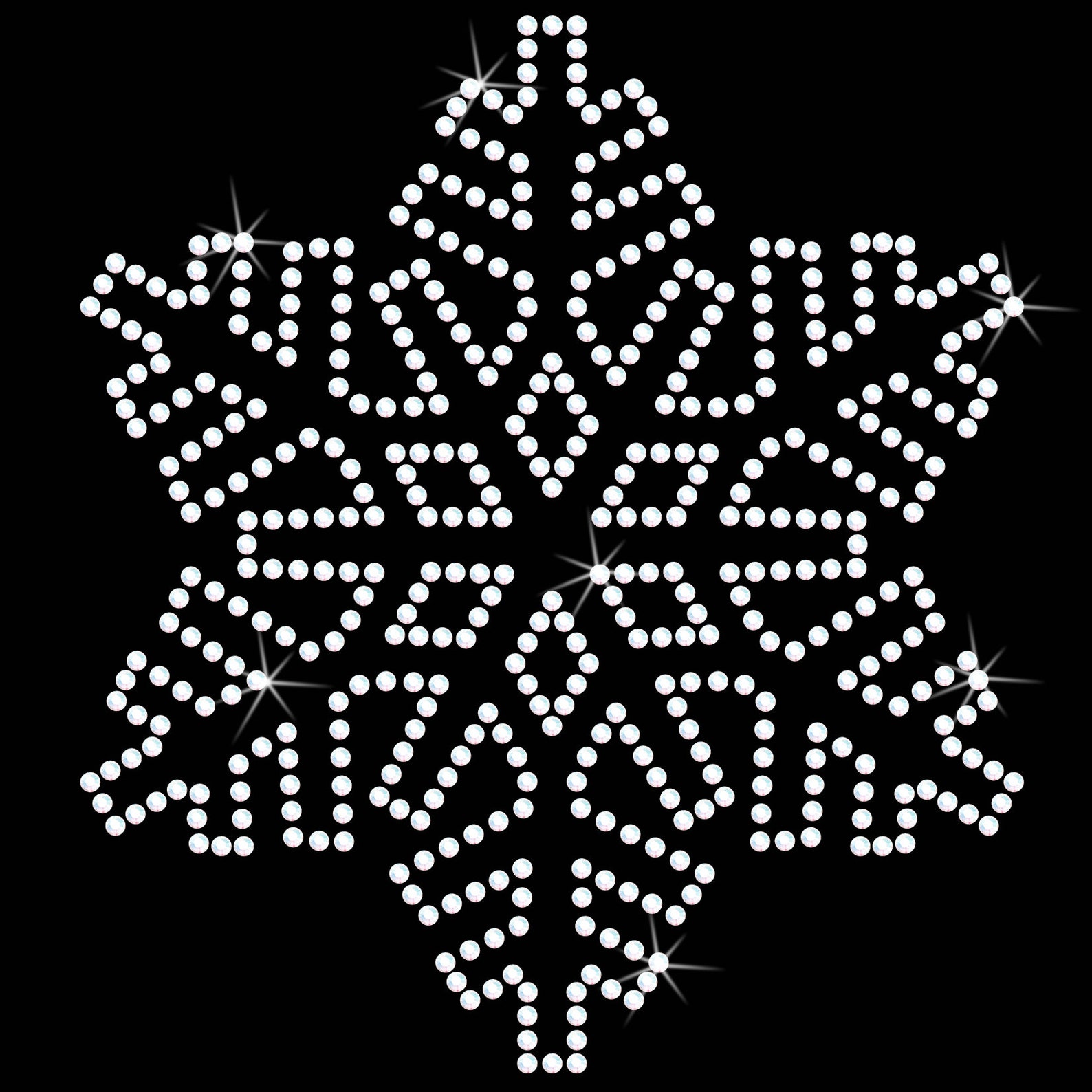 Large Snowflake Rhinestone Diamanté Transfer Hotfix iron on | Etsy