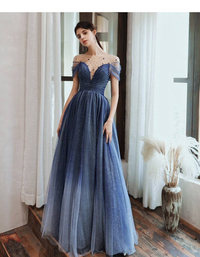 Sparkling Prom Dress Fadding Color Shinning Fabric Homecoming - Etsy