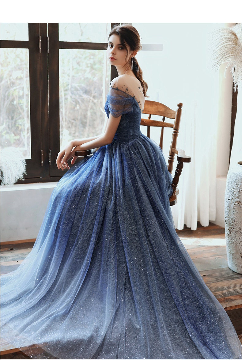 Sparkling Prom Dress Fadding Color Shinning Fabric Homecoming - Etsy