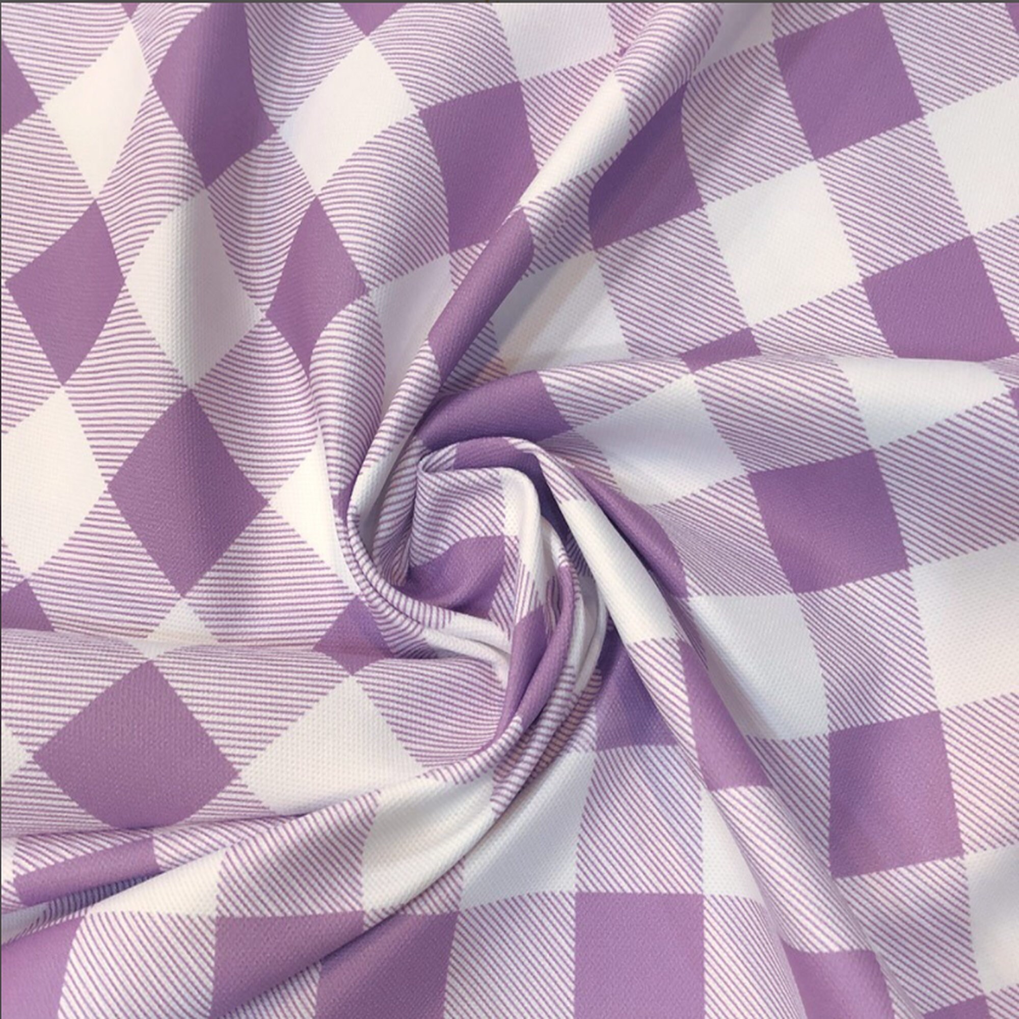 Tela De Algodón Gingham Púrpura Carolina Púrpura Y Blanco Etsy