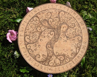 Elder Futhark Norse Aesir Yggdrasil Dagaz Ceramic Ornament Yule Runes ...