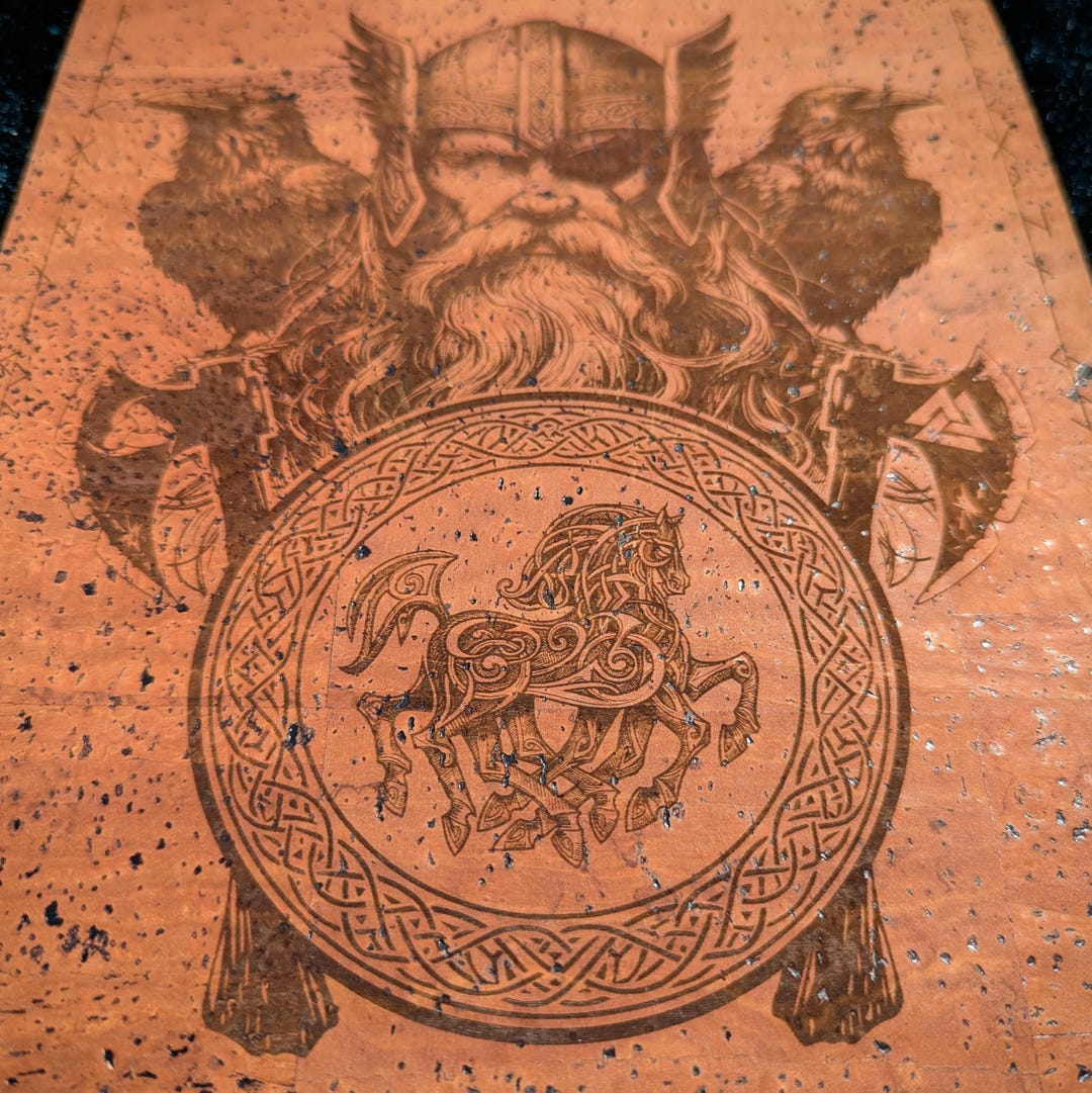 Odin Viking Art Huginn Muninn Ravens and Sleipnir • Norse Home Wall ...