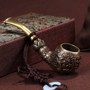 Carved Copper Tobacco Pipe, Handmade Copper Smoking Pipe, Smoker Gift ...