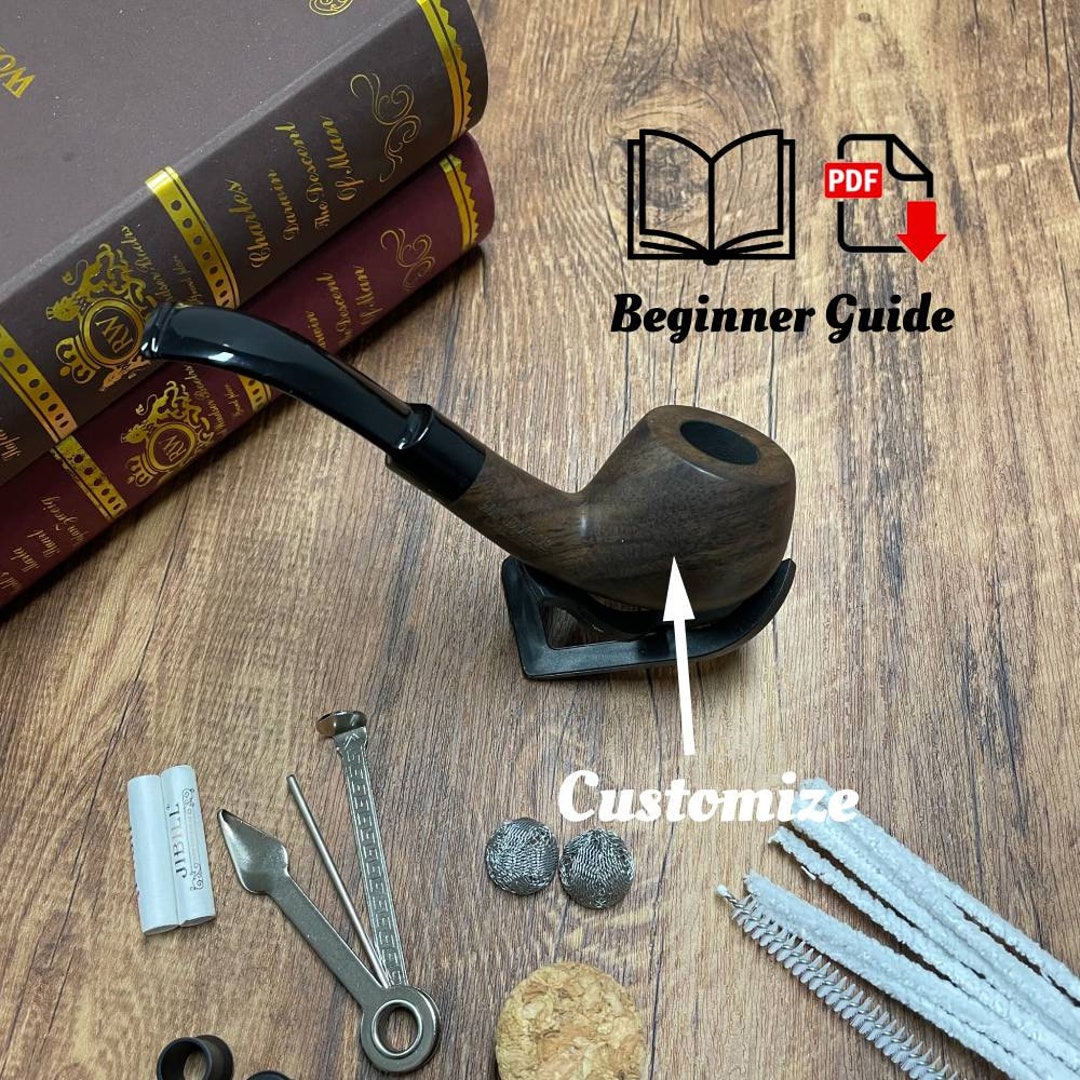 Custom Wood Tobacco Pipe, Smoking Pipe With Beginner Guide E-book ...