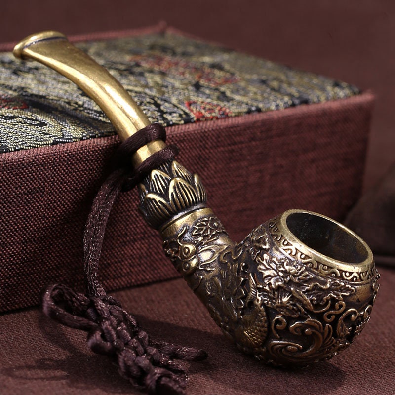 Carved Copper Tobacco Pipe, Handmade Copper Smoking Pipe, Smoker Gift ...
