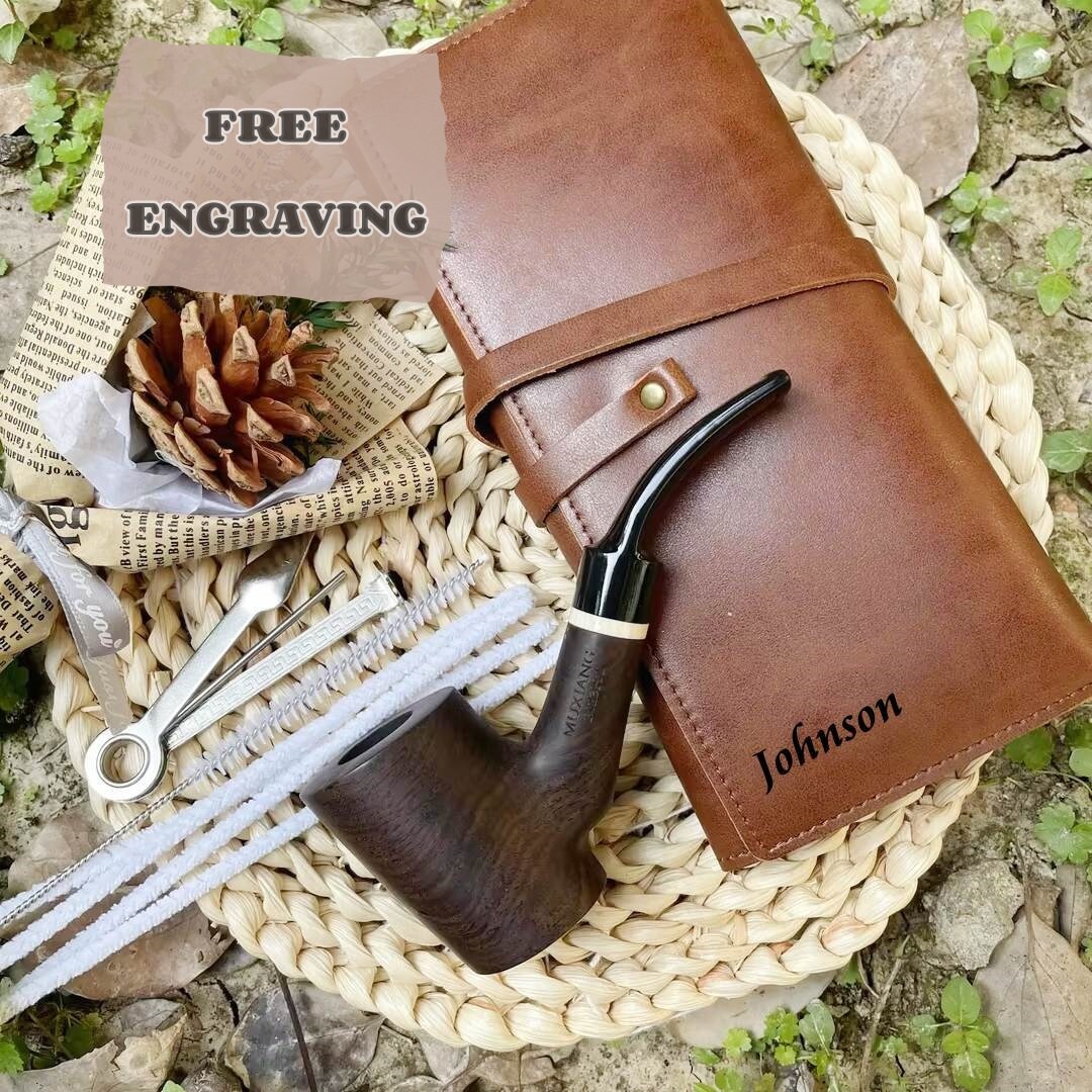 Custom Engraved Smoking Man Gift, Personalised Tobacco Pipe, Groomsmen ...
