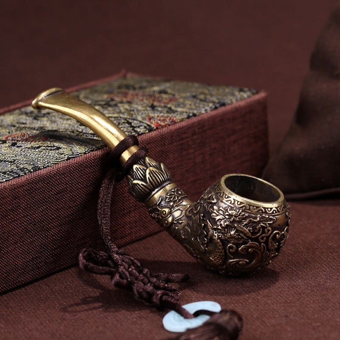 Carved Copper Tobacco Pipe, Handmade Copper Smoking Pipe, Smoker Gift ...