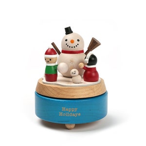 Snowman Christmas Music Box - Etsy