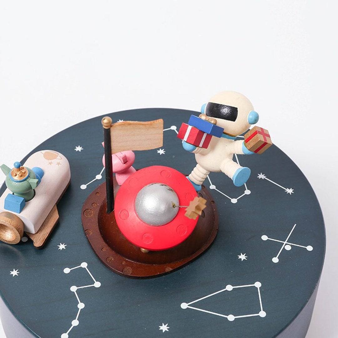 Birthday in Outer Space Wooden Music Box - Etsy