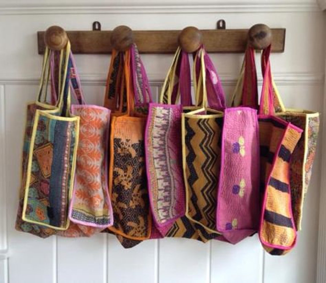 Bags Kantha Bag Bag Vintage 5 Pcs Fashion Bag Vintage - Etsy