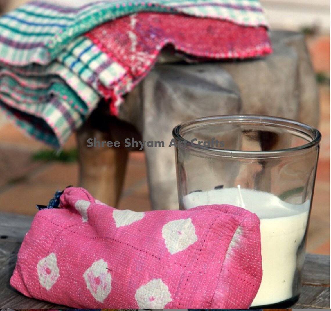 Large Pouch Bag Kantha Bag 40 Pcs Pouch Baghandmade - Etsy