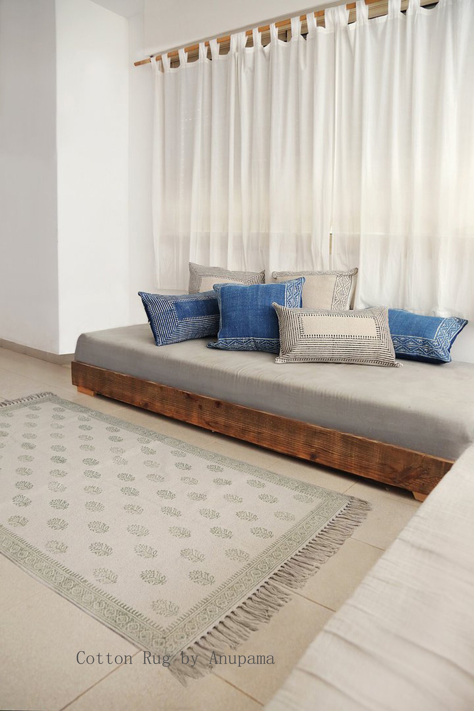 Square Cotton Rug 4x4 Feet / 5x5 Feet /6x6 Feet / 7x7 Feet / - Etsy