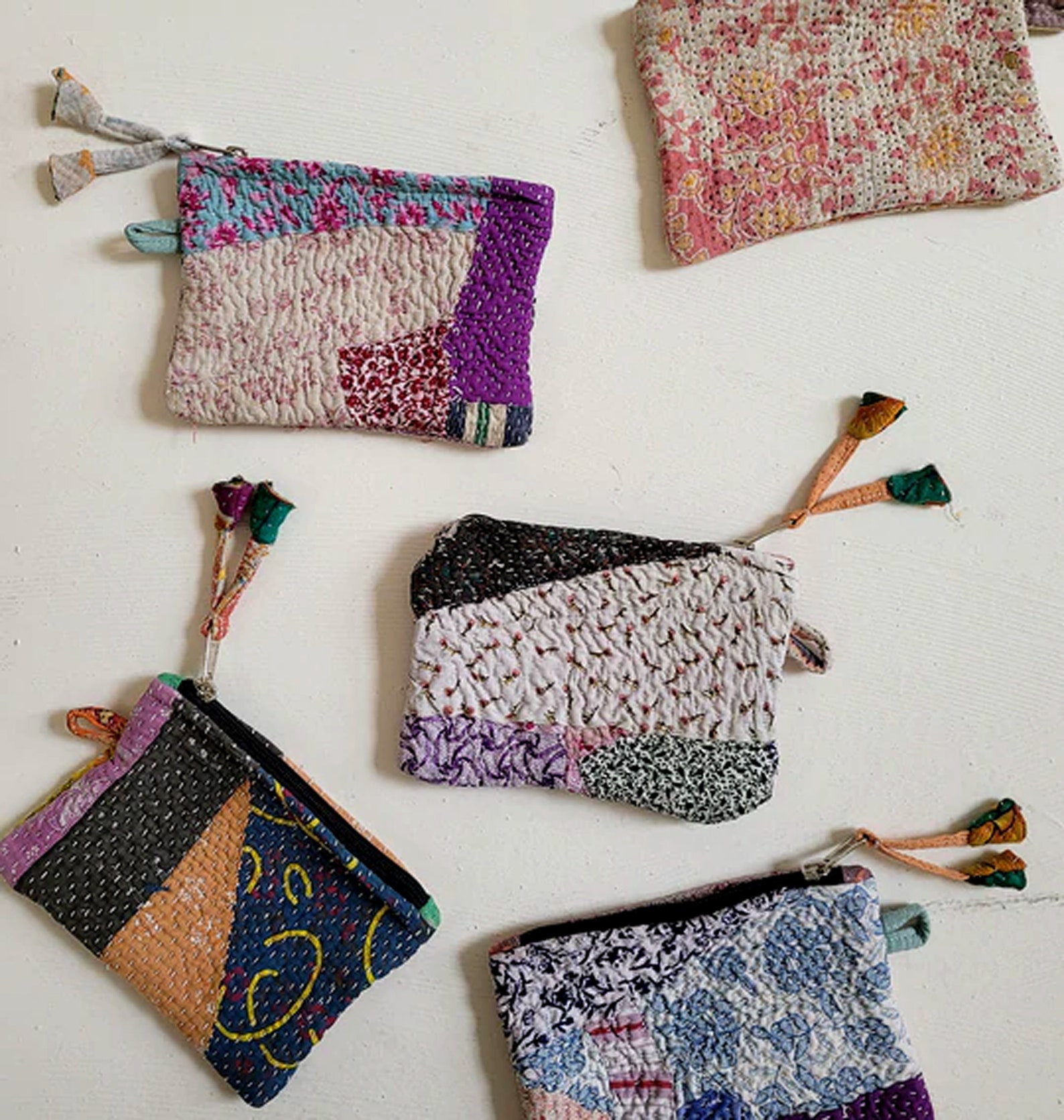 Pouch Bag Kantha Bag 30 Pcs Pouch Baghandmade Pouches - Etsy