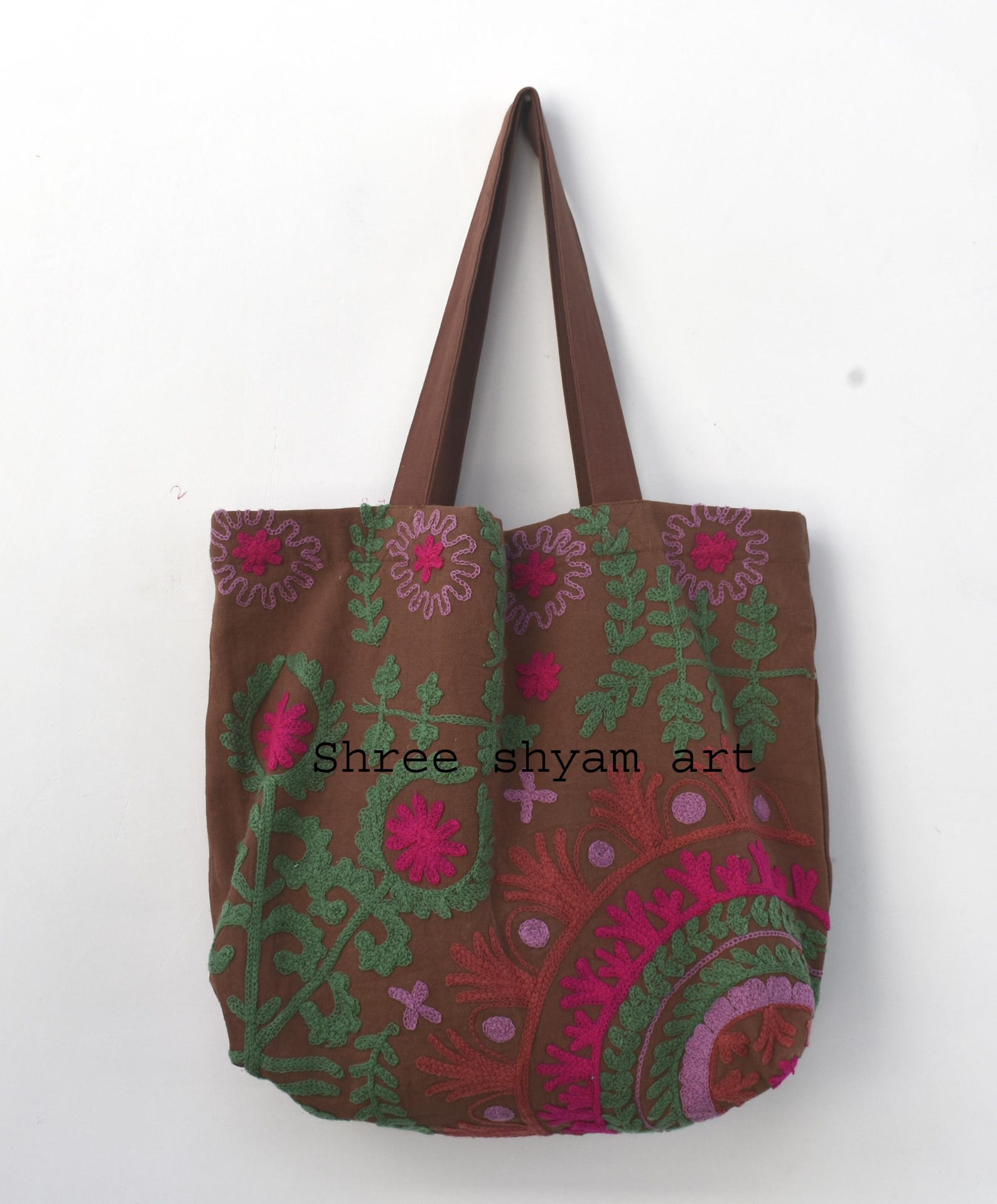 Set of 10 Suzani Embroidered Tote Bags, Colorful Fashion Bags - Etsy