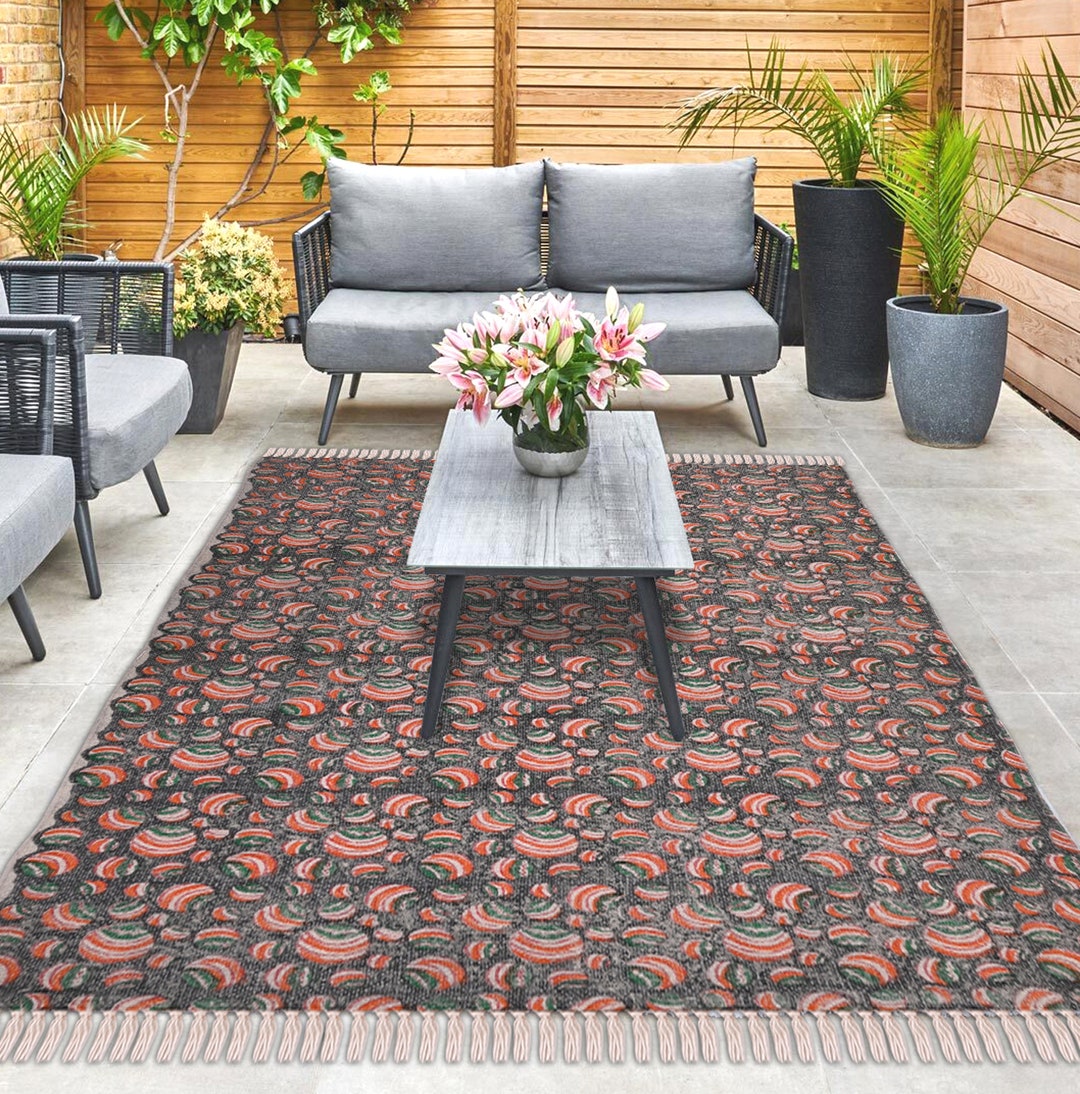 6x9 Feet Indian Rugs Cotton Rug Woven Rug Area Rugs Rustic - Etsy