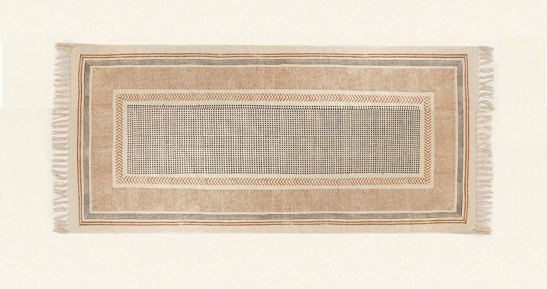 2x6 Ft Cotton Rug Runner Kitchen Runner / Stair Runner / Runner / Table ...