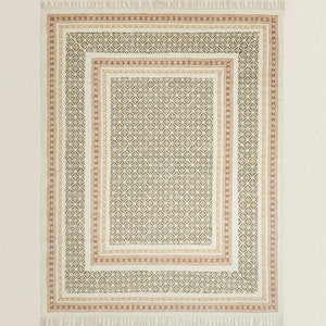 Square Cotton Rug 4x4 Feet / 5x5 Feet /6x6 Feet / 7x7 Feet / 8x8 Feet ...