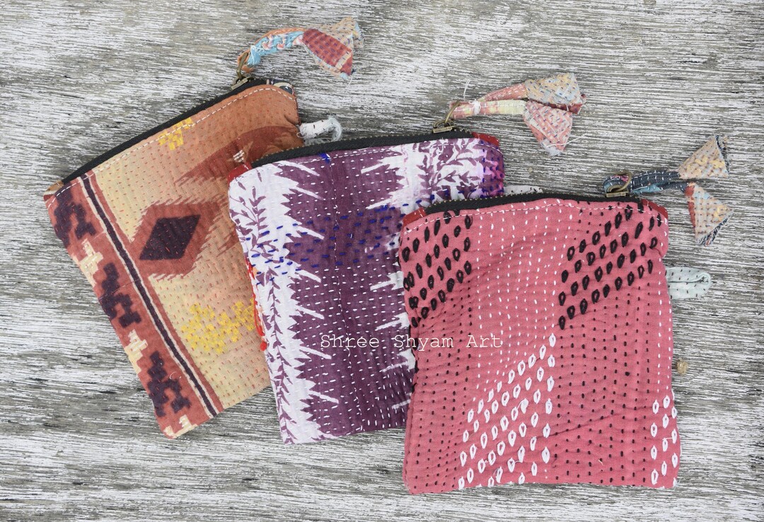 Dopp Kit, Pouch, Bag, Kantha Bag, 20 Pcs, Pouch Bag, Handmade Pouches ...
