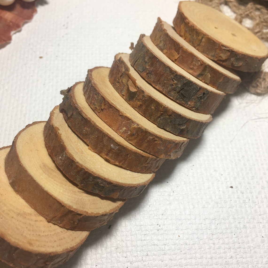 Set 10 Pine Wood Slices Wood Art Home Decor Crafts | Etsy