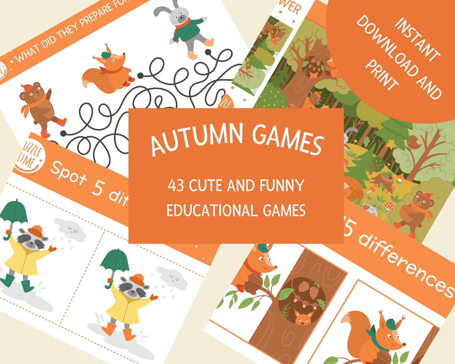 43-printable-autumn-games-activities-for-kids-instant-pdf-etsy
