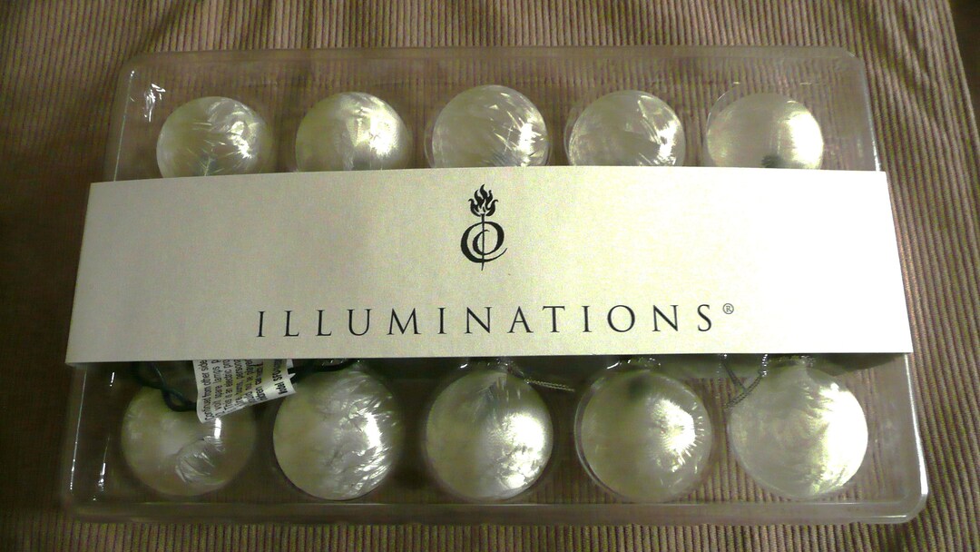 Illuminations String Lights 10 Frosted Icy Globe Lights - Etsy