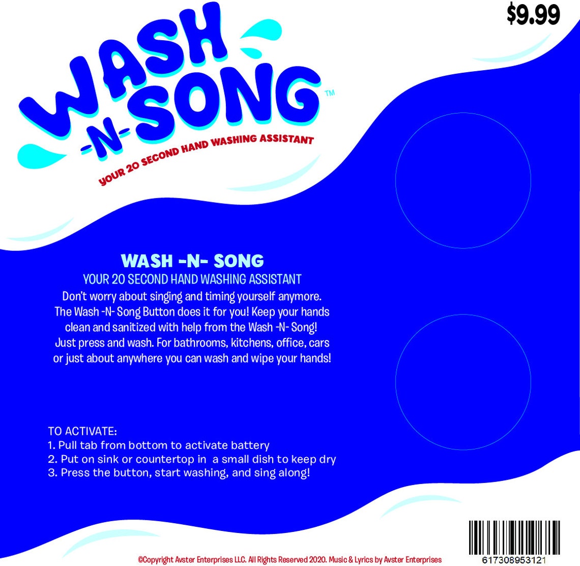 Wash-n-song Button Your 20 Second Hand Washing Assistant - Etsy